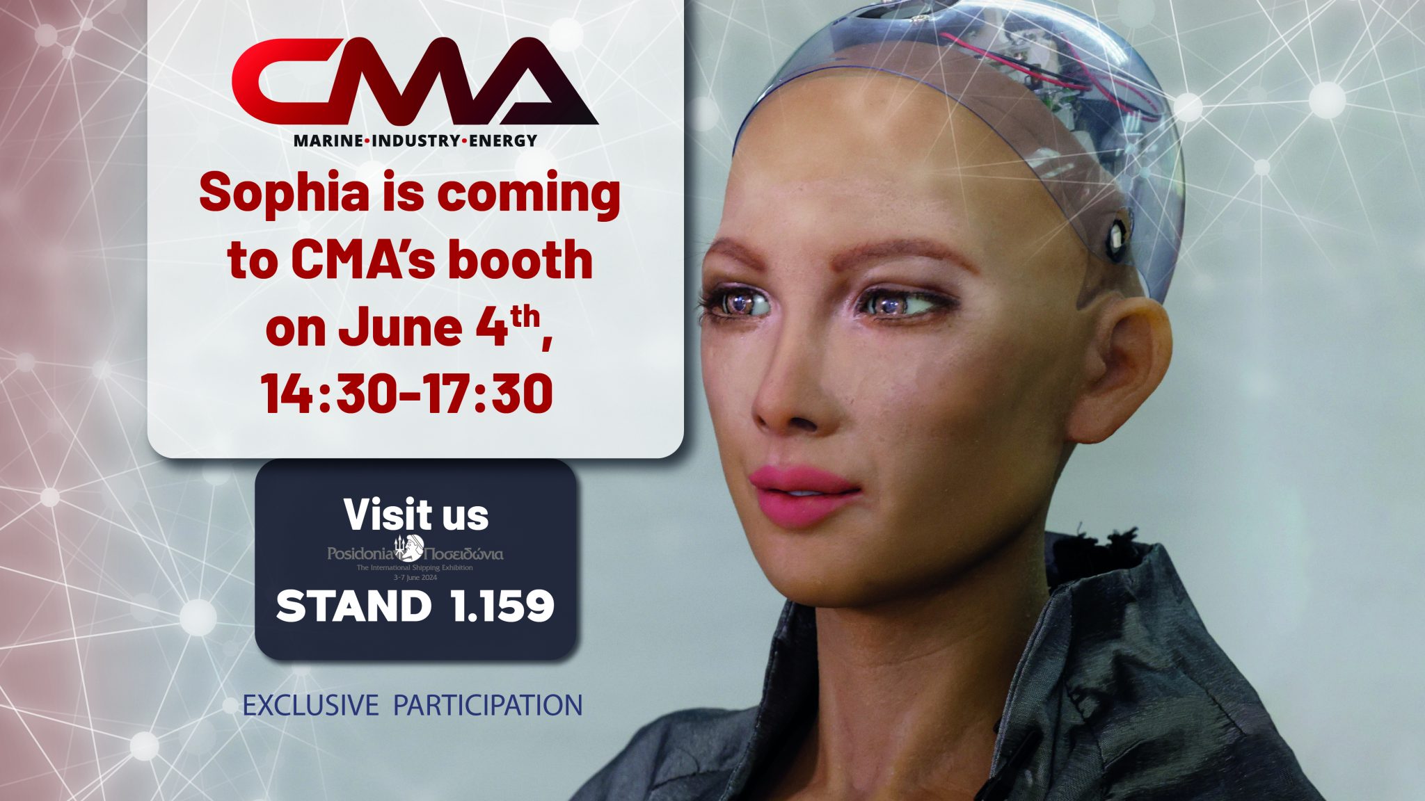 Sophia, the Renowned AI Robot, to Visit CMA D. ARGOUDELIS & CO S.A.’s Booth at POSIDONIA 2024 ...